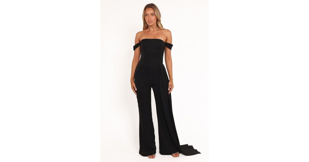 Petal & Pup Jenny Off Shoulder Jumpsuit in Blue | Lyst