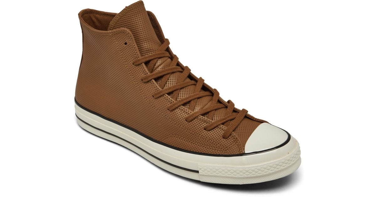 Converse Chuck 70 Leather High Top Casual Sneakers From Finish Line in ...