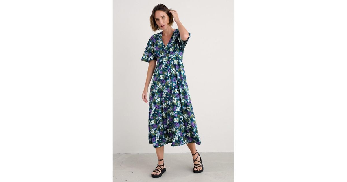 Seasalt Cornwall Chateaux Half Sleeve Dress in Blue | Lyst