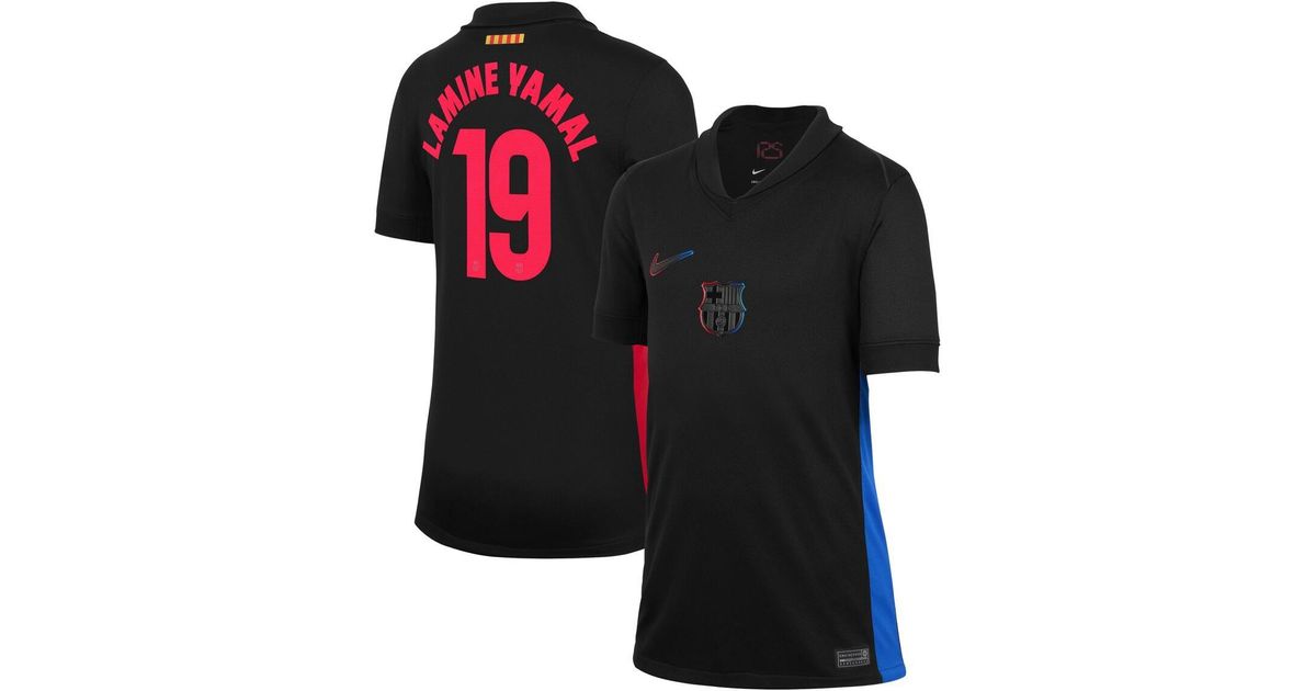 Nike Big Boys And Girls Lamine Yamal Barcelona 2024/25 Away Replica Player Jersey in Black | Lyst