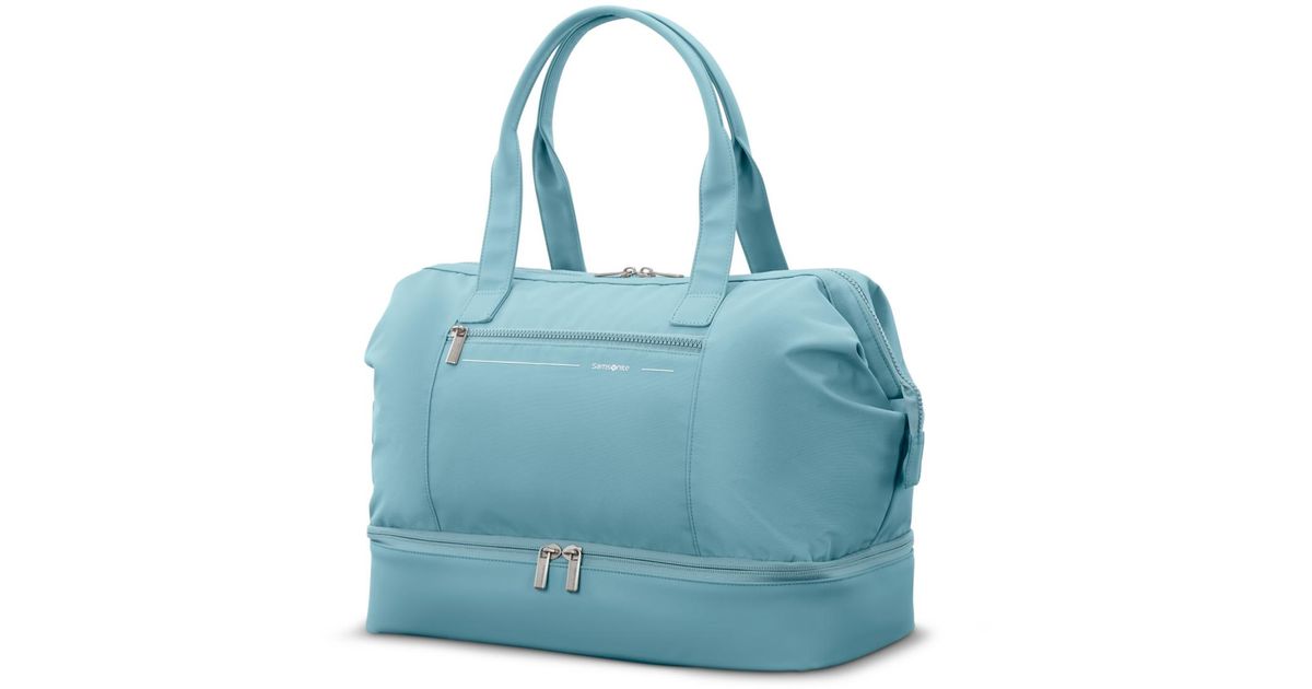 Samsonite Better Than Basics Drop Bottom Weekender Duffel in Blue | Lyst