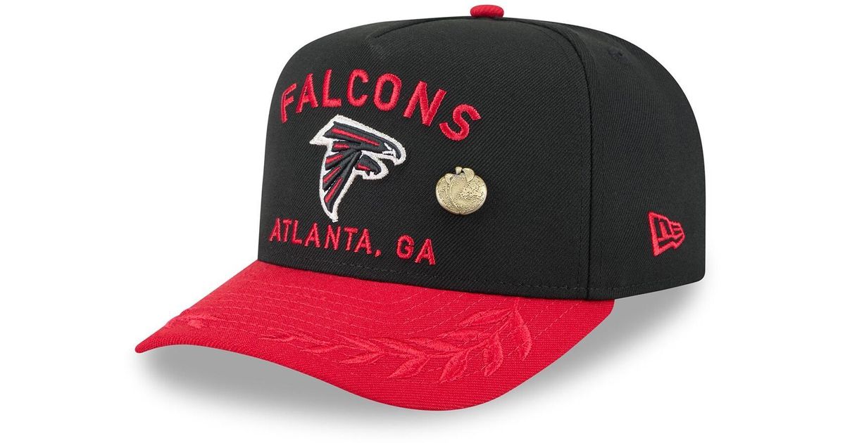 KTZ Black/red Atlanta Falcons 2025 Nfl Draft On Stage A-frame 59fifty ...