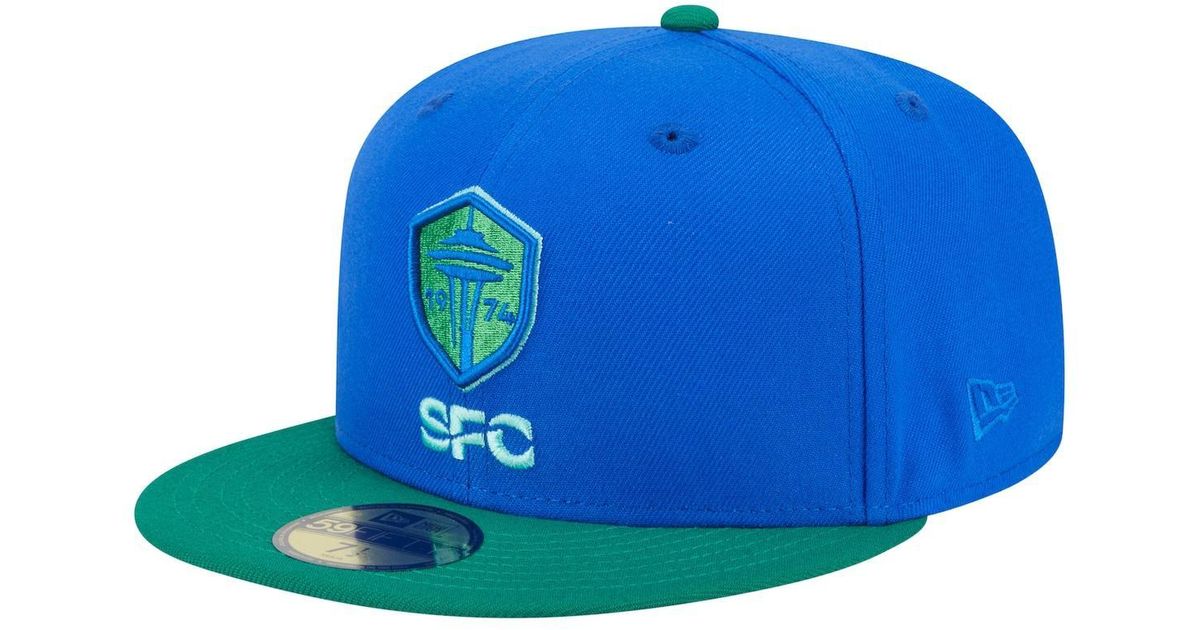 KTZ Seattle Sounders Fc 2025 Kickoff 59fifty Fitted Hat in Blue for Men ...