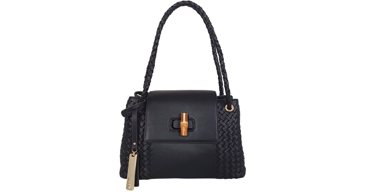 Lodis Sondra Woven Small Satchel Bag in Black | Lyst