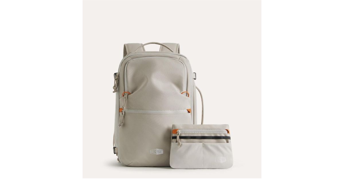 Bagsmart Faro 29l Carry On Travel Backpack Set Bone White in Gray | Lyst