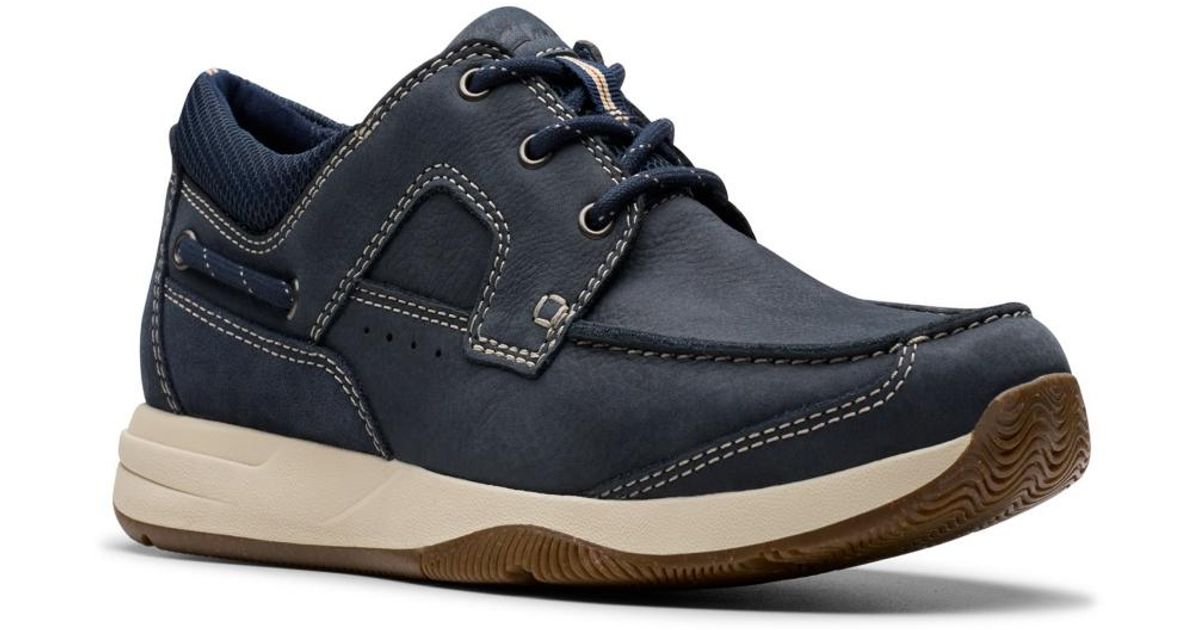 Clarks Collection Sailview Lace Shoes in Blue for Men | Lyst