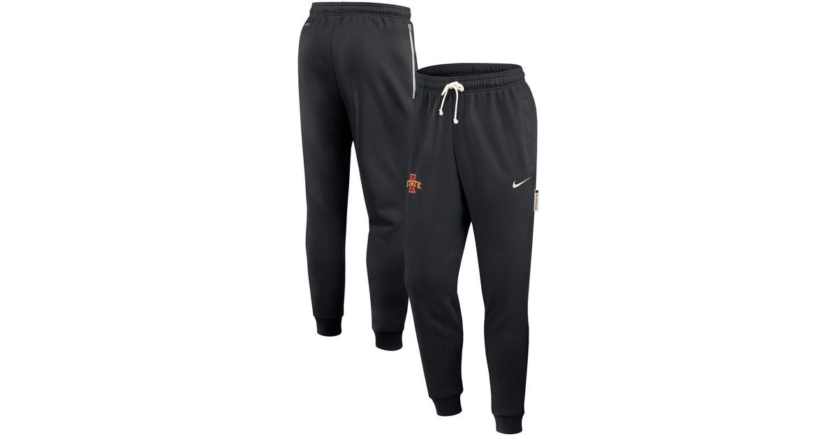 Nike Iowa State Cyclones 2025 Sideline Performance Taper Pants in Black ...