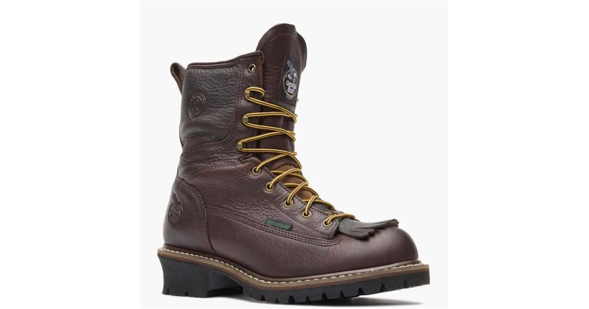 Georgia Boot Waterproof Logger Boot in Brown for Men | Lyst