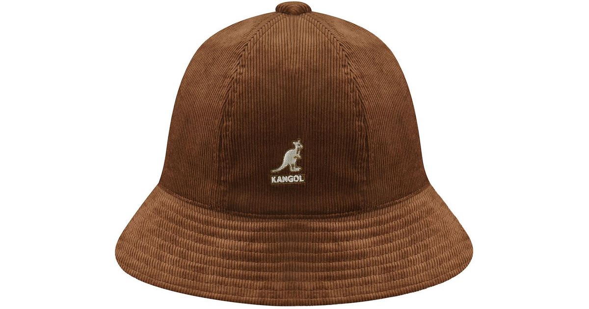 Kangol Cord Casual Bucket Hat in Brown for Men | Lyst