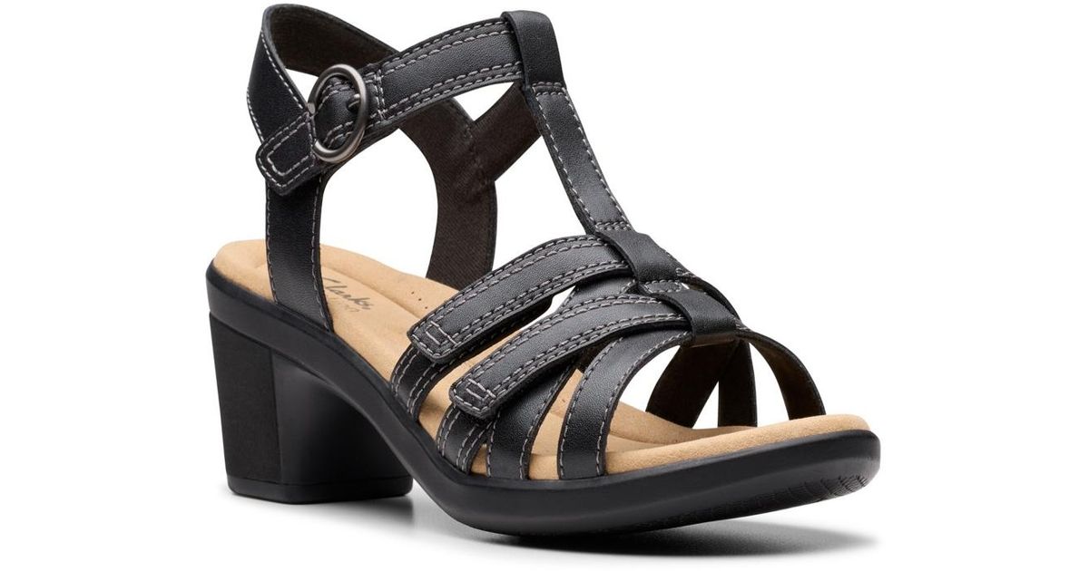 Clarks Collection Emily2 Rose Block Heel Sandals in Brown | Lyst