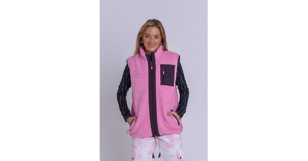 OOSC Method Sherpa Vest Dusky in Pink | Lyst
