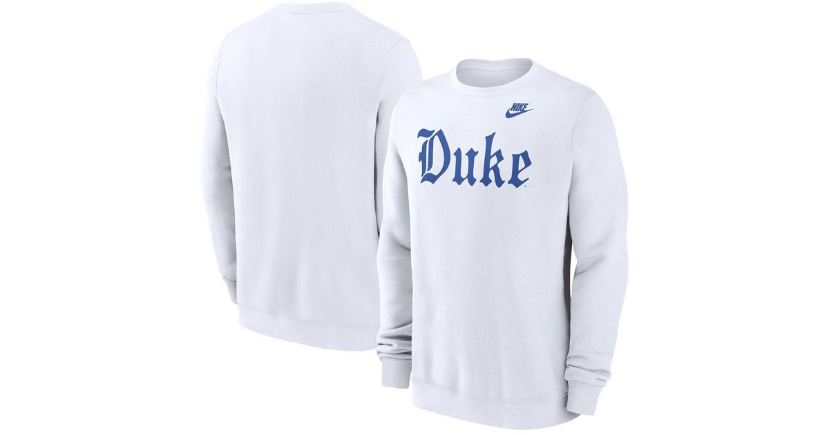 Nike Duke Blue Devils Old English Pullover Sweatshirt for Men | Lyst