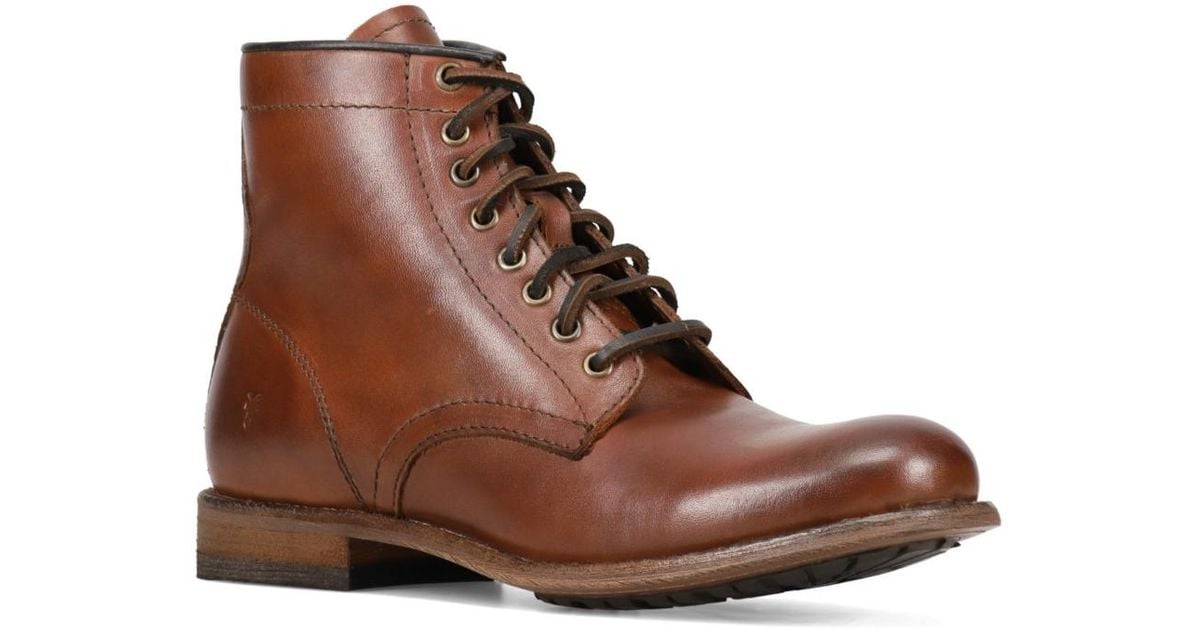 Frye Tyler Flex Lace Up Boots in Brown for Men | Lyst