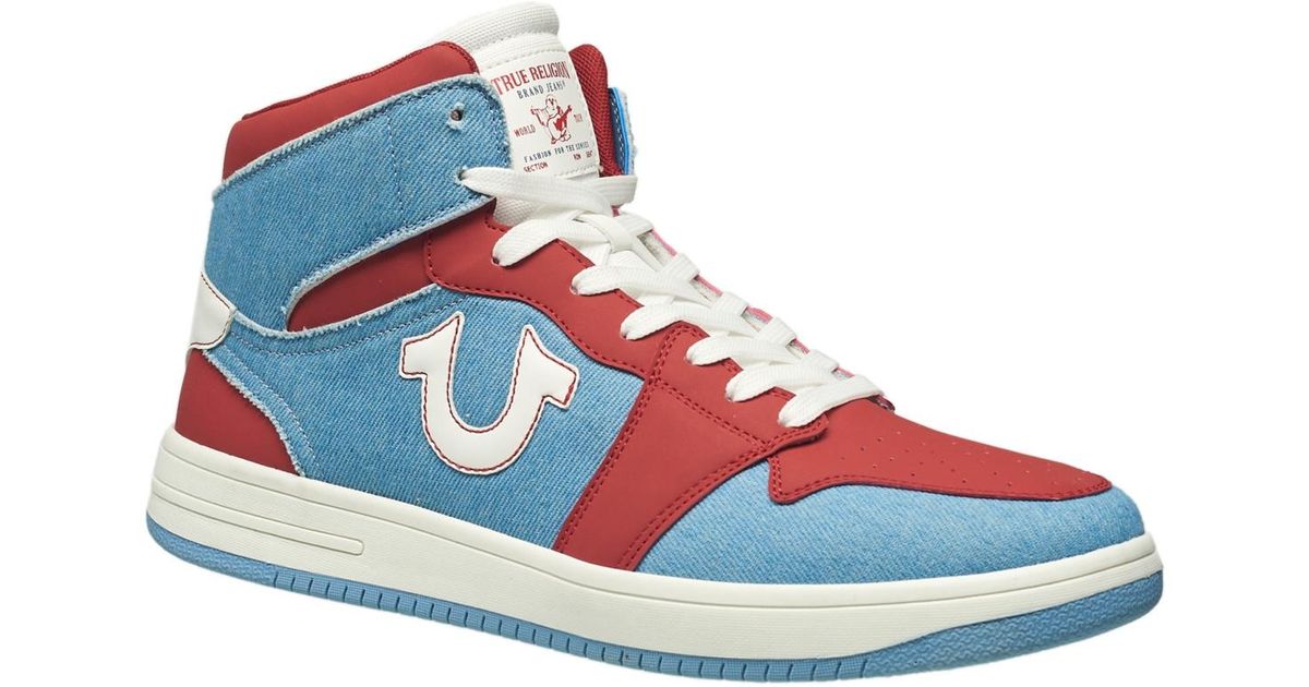 True Religion Owen High Top Sneaker in Blue for Men | Lyst