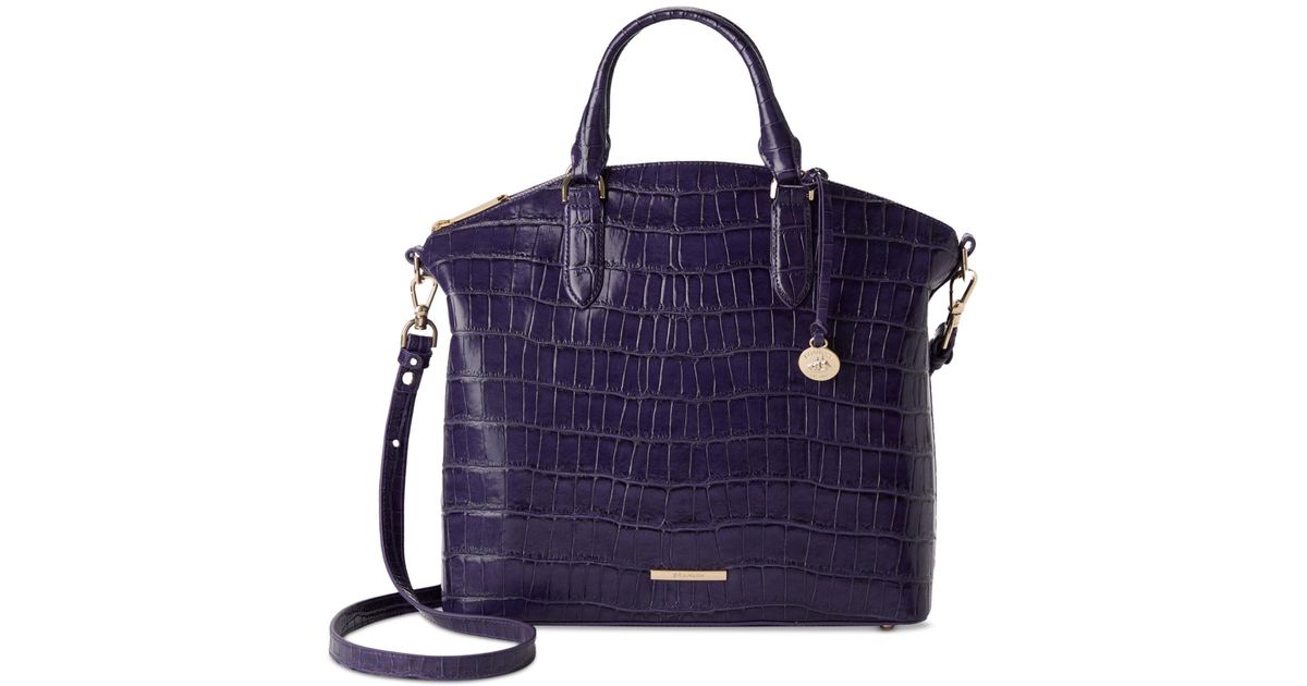 Brahmin Duxbury Sirona Large Leather Satchel in Blue | Lyst