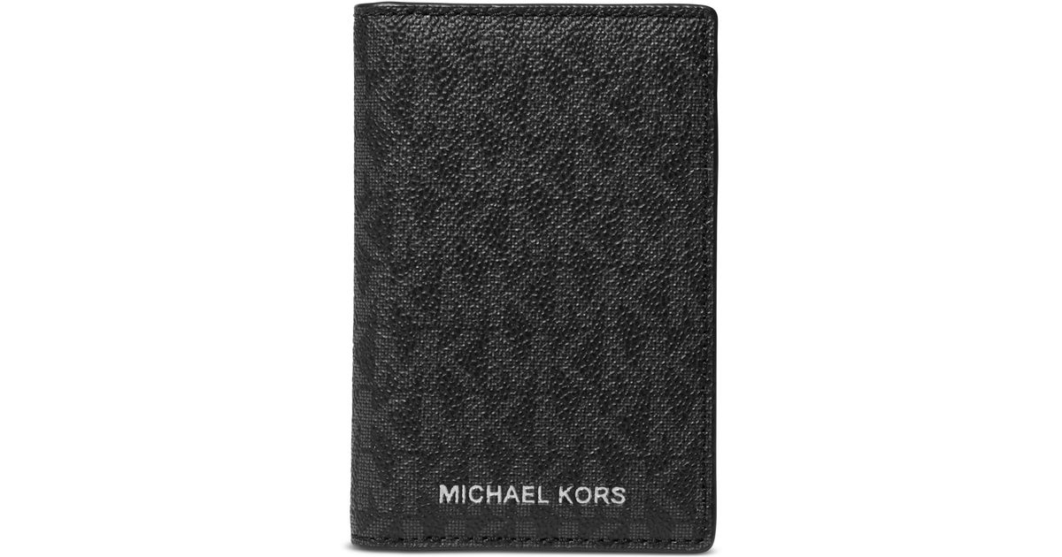 Michael Kors Signature Folding Card Case in Black for Men | Lyst