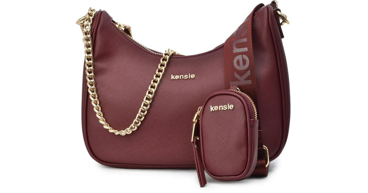 Kensie Vicki Shoulder Crossbody Bag in Purple | Lyst