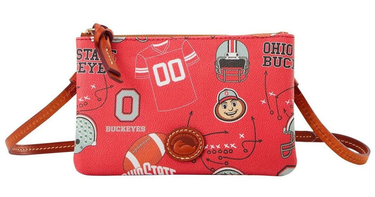 Dooney & Bourke Ohio State Buckeyes Top Zip Crossbody Purse in Red | Lyst