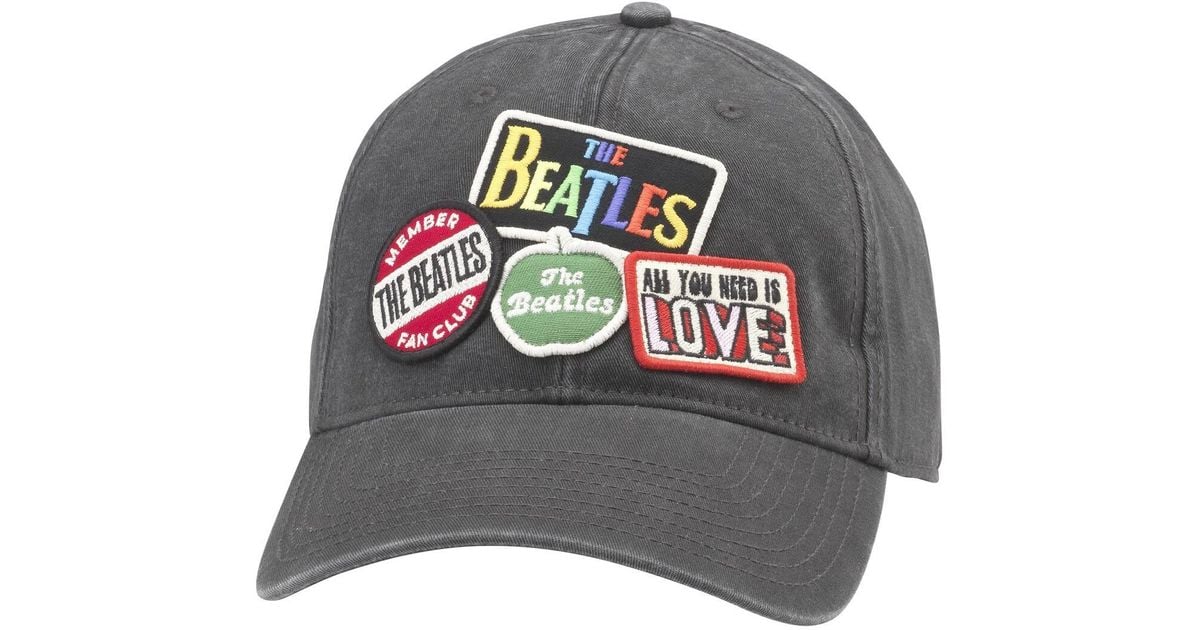 American Needle The Beatles Iconic Adjustable Hat in Gray for Men | Lyst