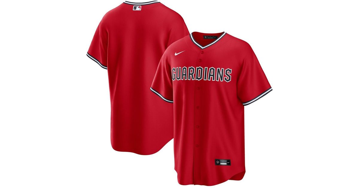Nike Cleveland Guardians Replica 2.0 Alternate Jersey in Red for Men | Lyst