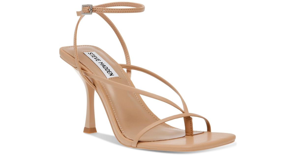 Steve Madden Annie Strappy High-heel Dress Sandals in Metallic | Lyst