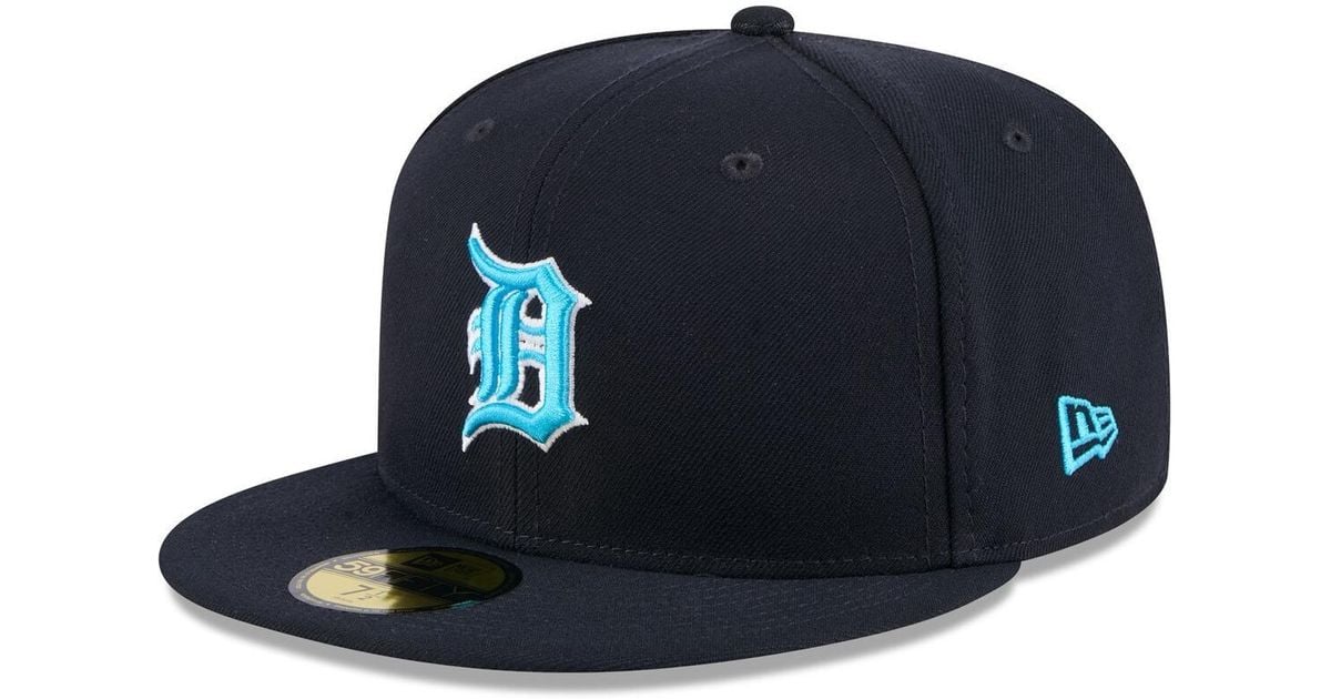 KTZ Detroit Tigers 2024 Father's Day 59fifty Fitted Hat in Blue for Men ...