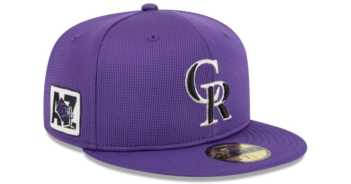 KTZ Colorado Rockies 2025 Spring Training 59fifty Fitted Hat in Purple ...