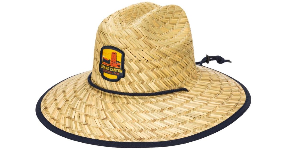 National Parks Foundation Straw Lifeguard Sun Hat in Metallic for Men ...