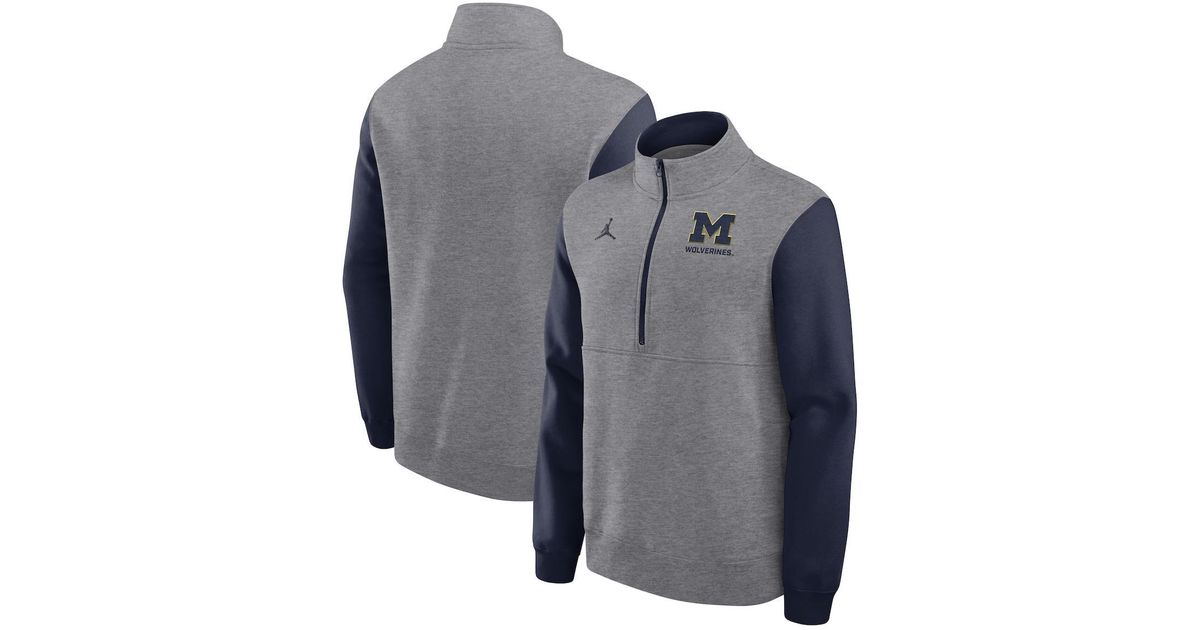 Nike Michigan Wolverines Club Fleece Half-zip Pullover Sweatshirt in ...