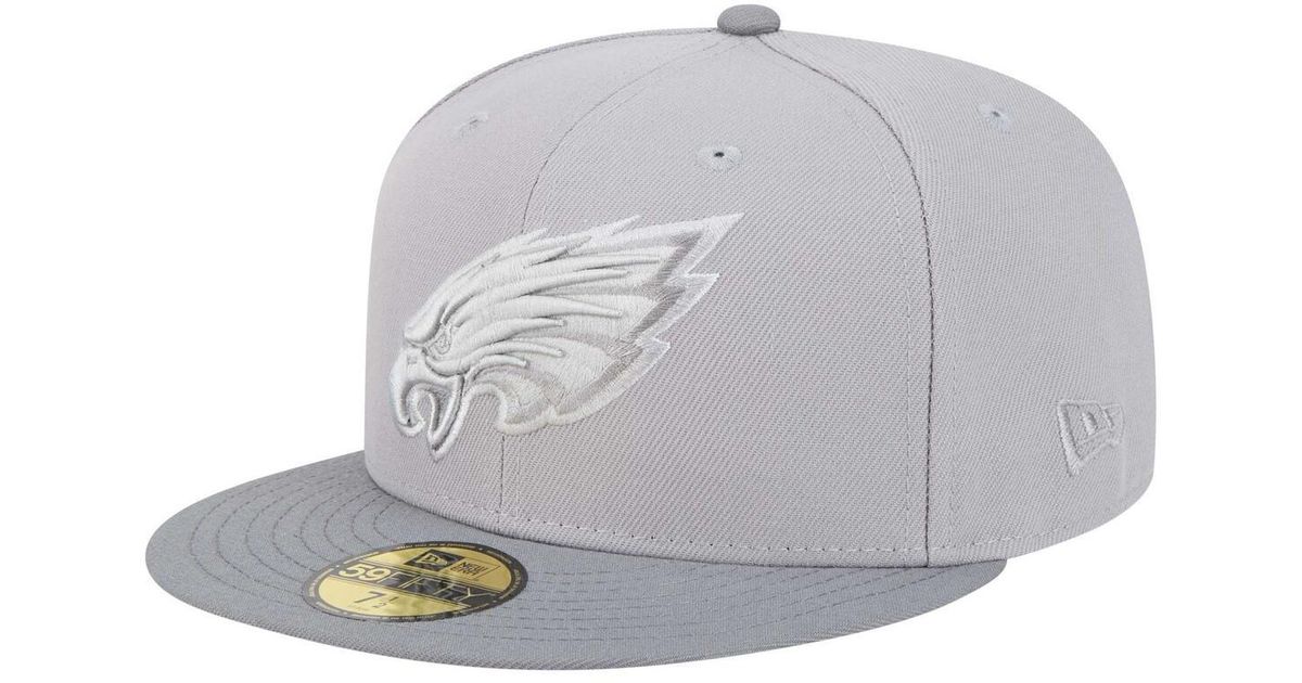 KTZ Gray/graphite Philadelphia Eagles Iron Cloud 59fifty Fitted Hat for ...