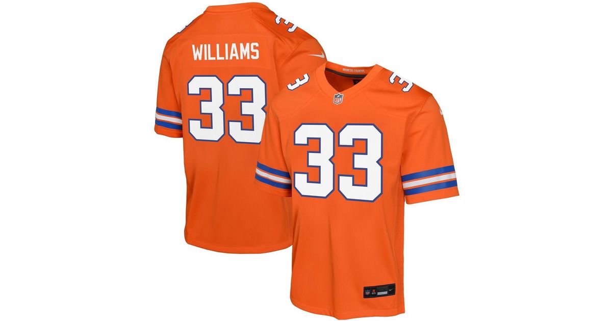 Nike Big Boys And Girls Javonte Williams Denver Broncos Mile High ...