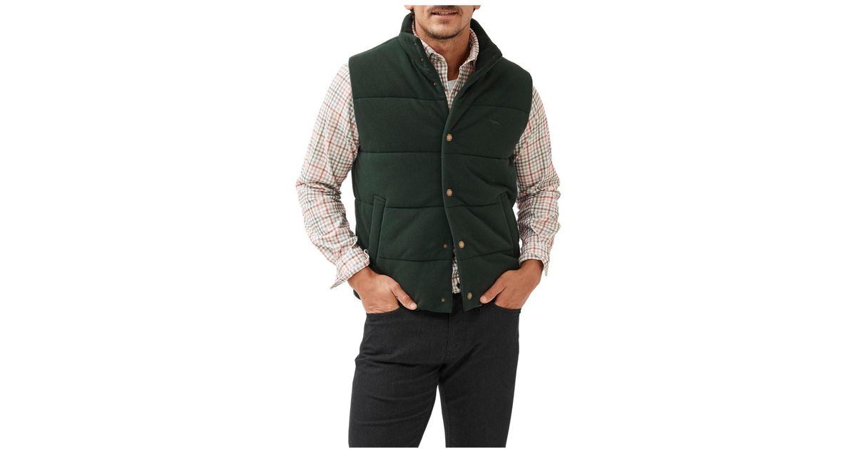 Rodd & Gunn Lake Ferry Stand Collar Vest in Black for Men | Lyst