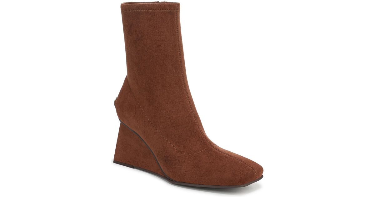 Circus by Sam Edelman Lia Wedge Sock Booties in Brown | Lyst