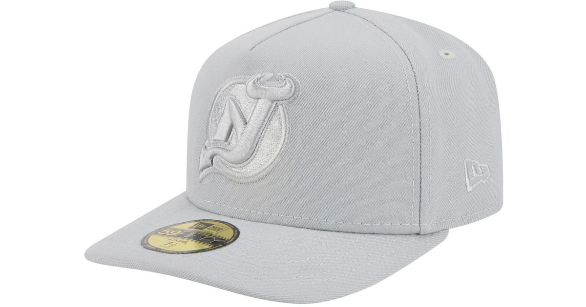 KTZ New Jersey Devils Color Pack A-frame 59fifty Fitted Hat in Gray for ...