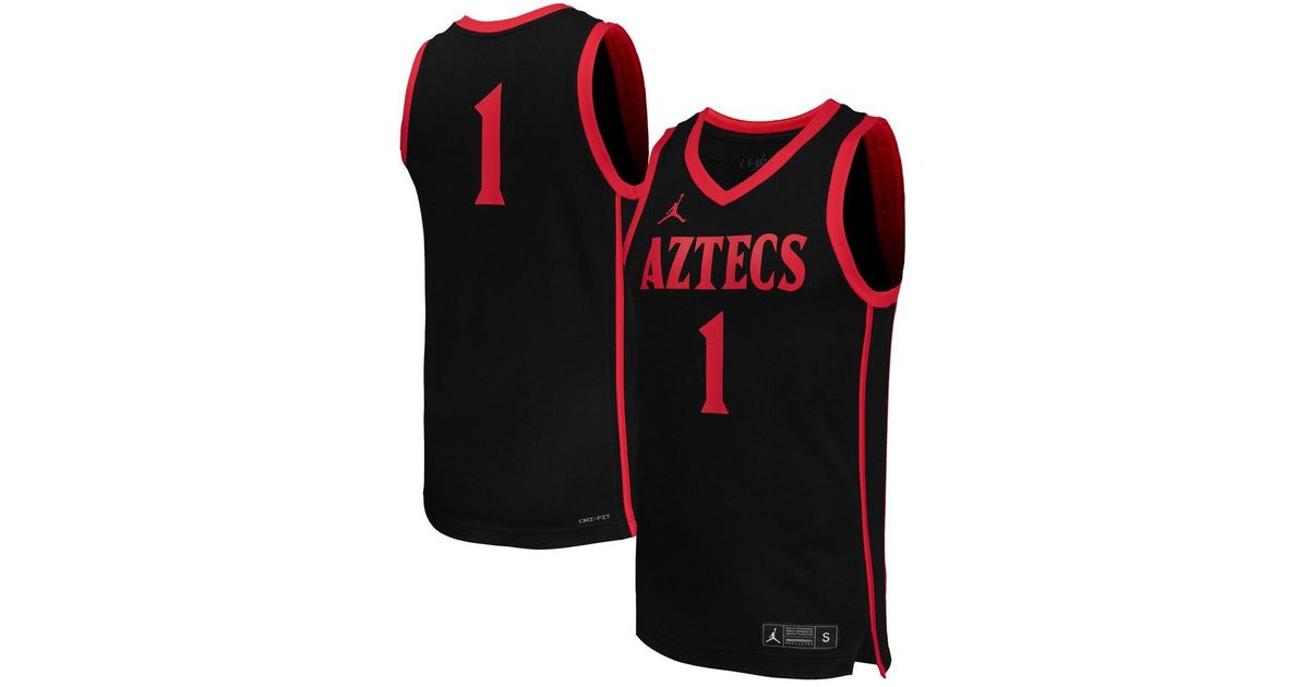 Nike 1 San Diego State Aztecs Replica Basketball Jersey in Black for ...