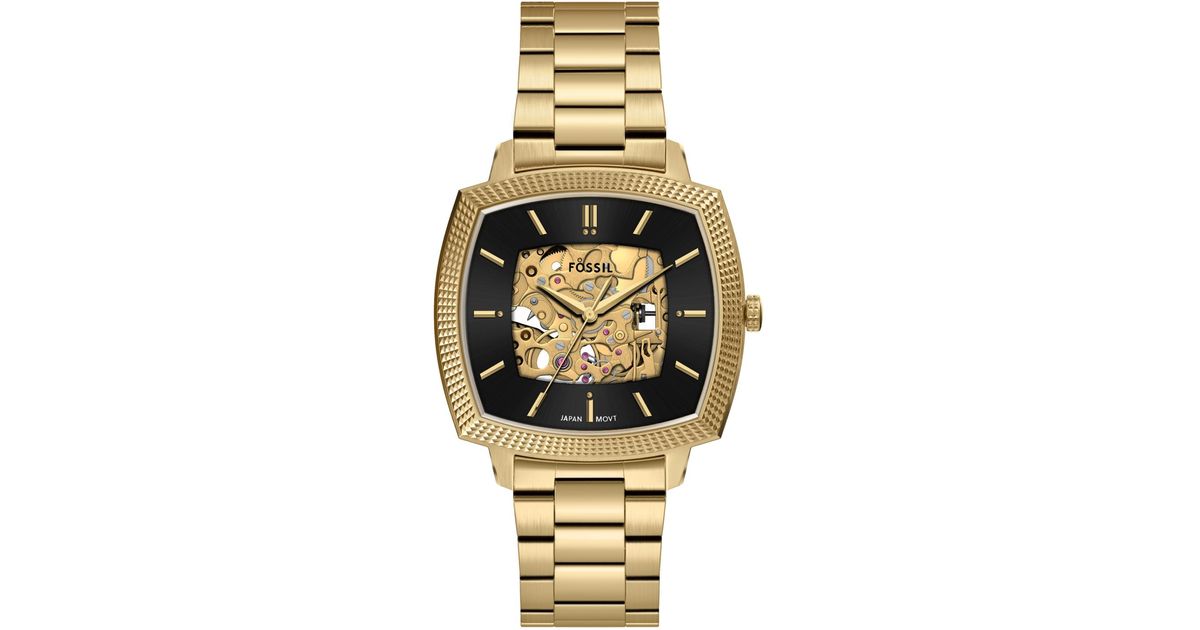 Fossil Nick Jonas X Machine Luxe Automatic Gold-tone Stainless Steel ...