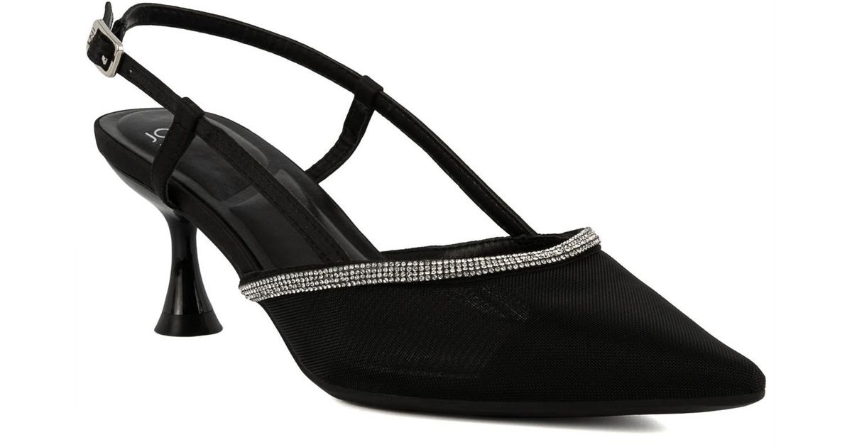 Jones New York Lina Mesh Slingback Pumps in Black | Lyst