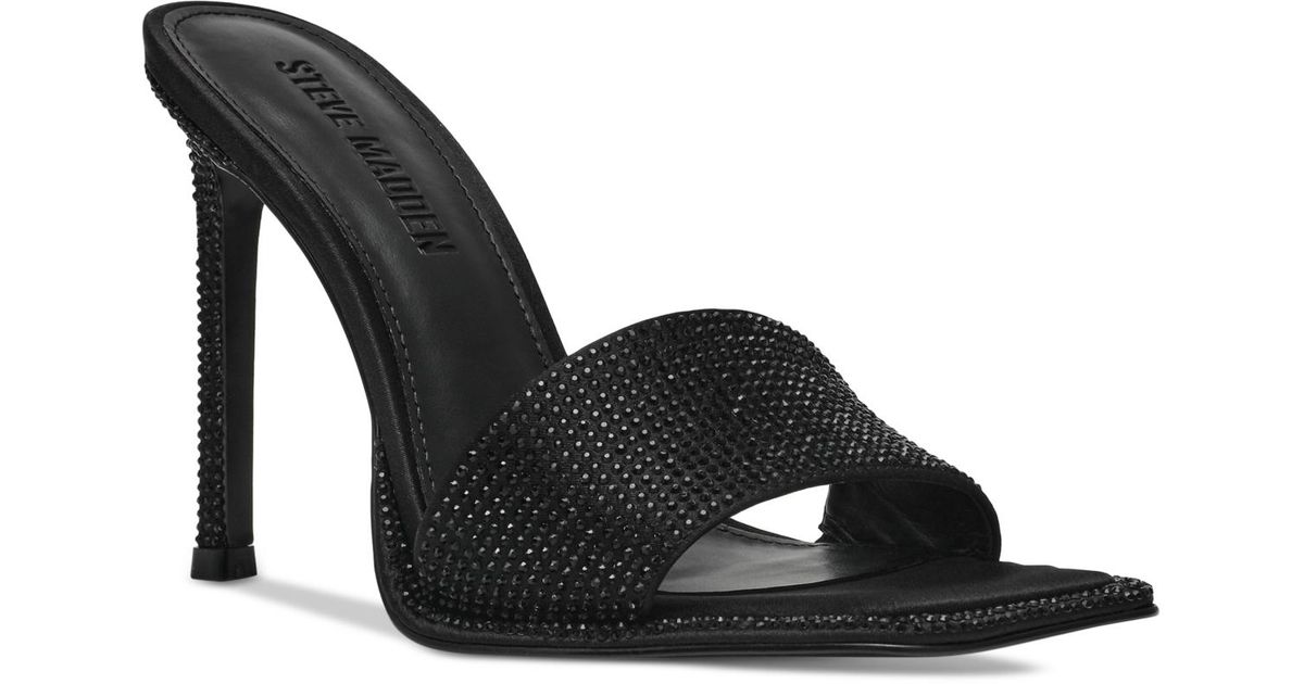 Steve Madden Yara High-heel Mule Dress Sandals in Black | Lyst