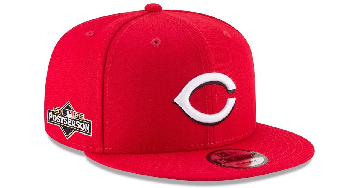 KTZ Cincinnati S 2025 Mlb Postseason Side Patch 9fifty Snapback Hat in ...