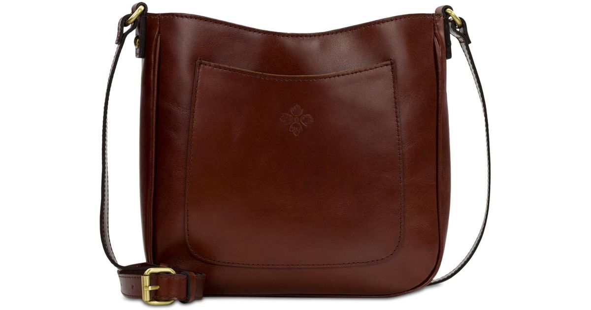 Patricia Nash Emeline Small Leather Crossbody in Brown | Lyst