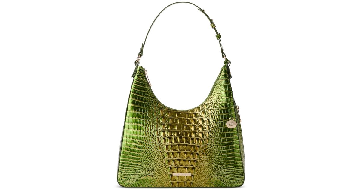Brahmin Tabitha Melbourne Leather Shoulder Bag in Green | Lyst