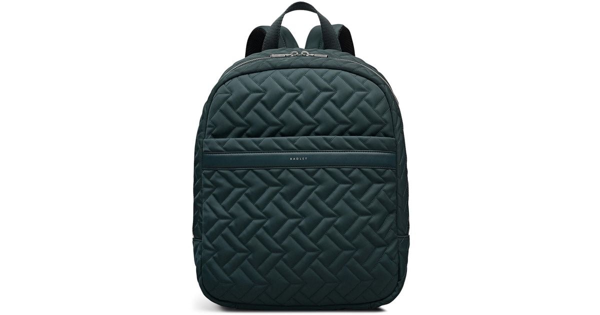Radley Holland Park Quilted Small Zip Around Backpack Bag in Green | Lyst
