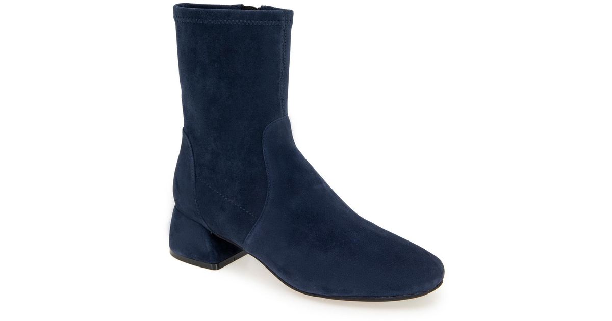 Gentle Souls Emily Block Heel Booties in Blue | Lyst