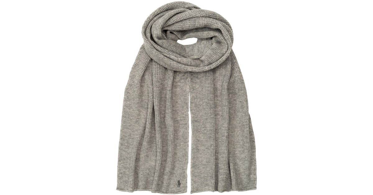 Polo Ralph Lauren Thermal Travel Scarf in Gray for Men | Lyst