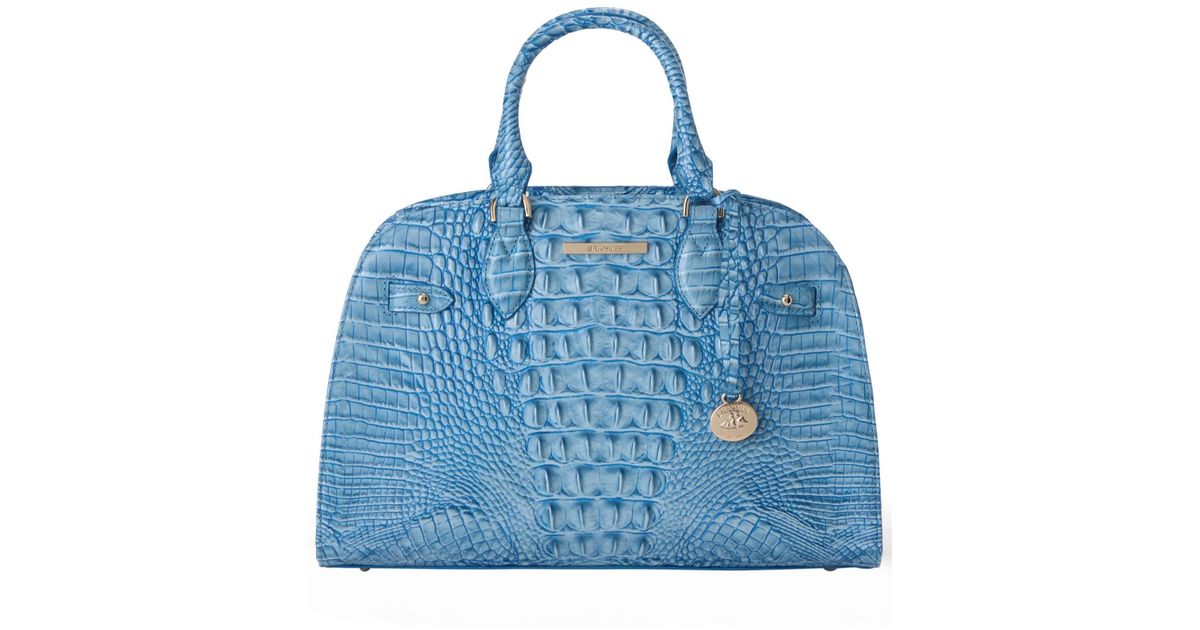 Brahmin Angelina Melbourne Medium Satchel Bag in Blue | Lyst