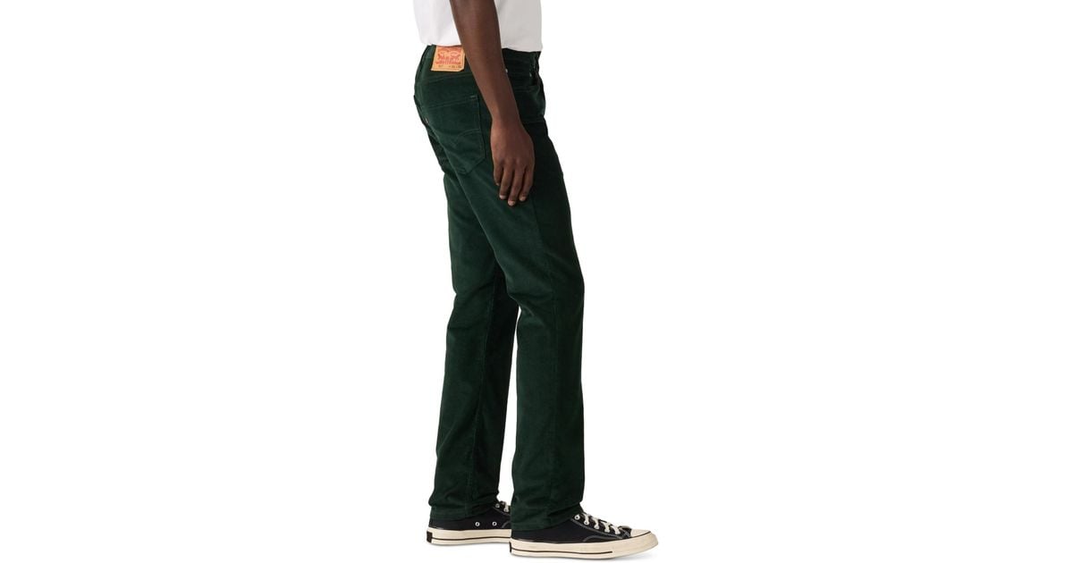 Levi's 511 Slim-fit Corduroy Pants in Green for Men | Lyst