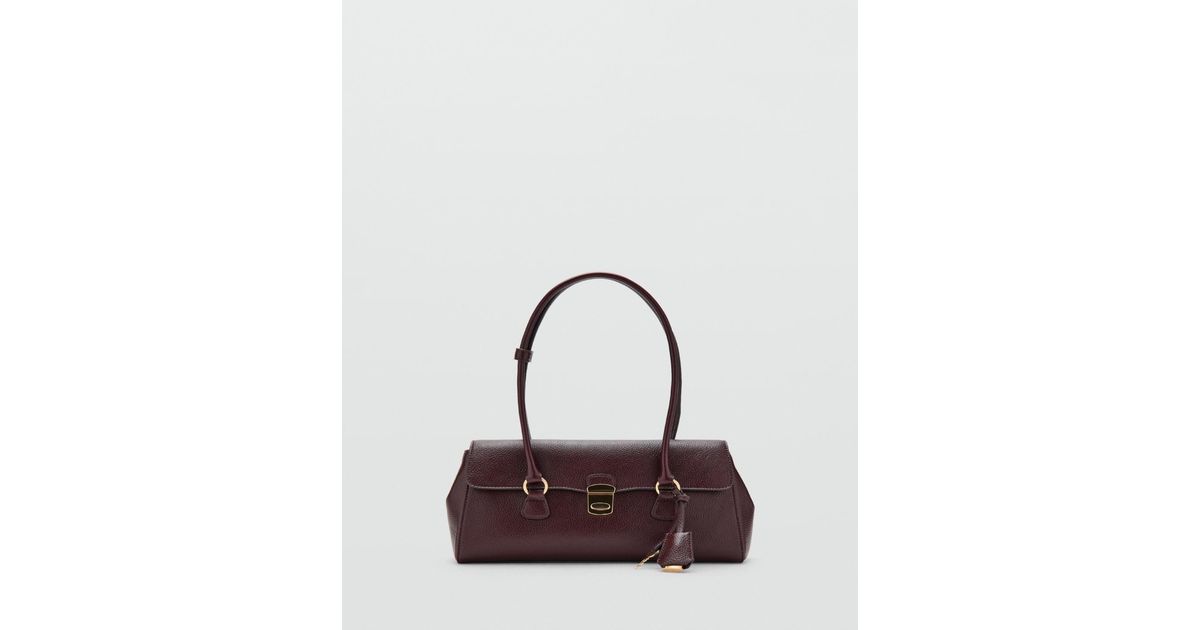 Mango Flap City Shoulder Bag in Purple | Lyst