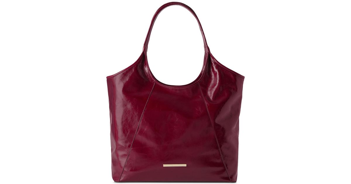 Brahmin Iona Zostera Large Leather Tote Bag in Red | Lyst