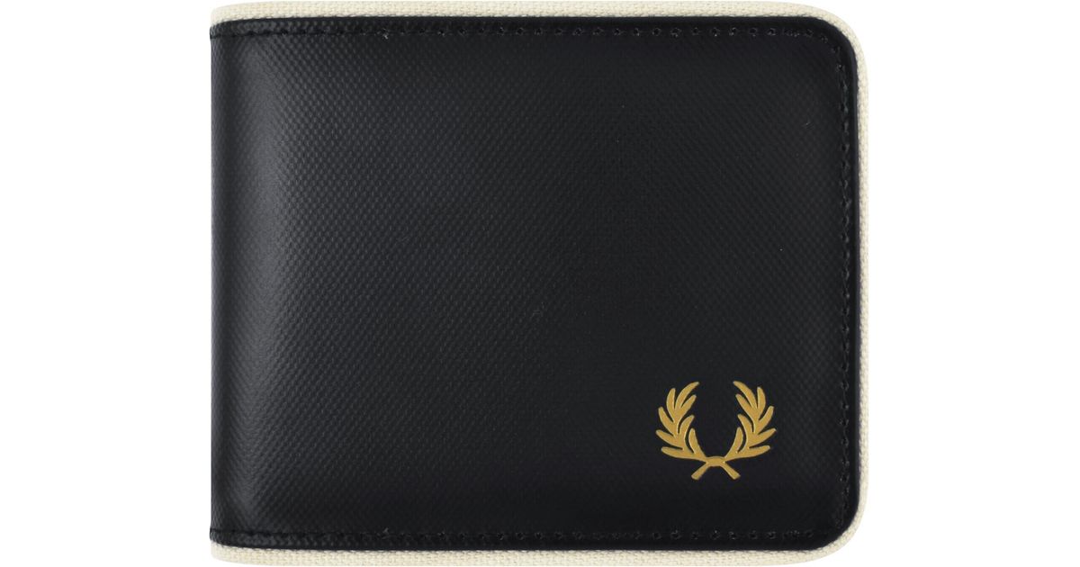 Fred Perry Billfold Wallet Dark in Black for Men | Lyst UK