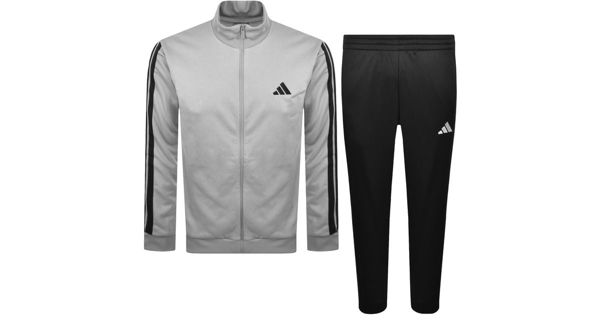 adidas French Terry Tracksuit in Grey for Men | Lyst UK